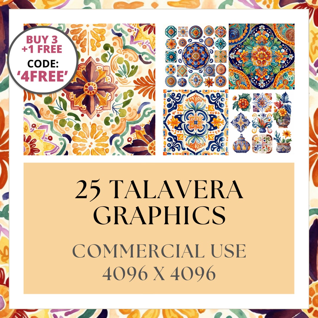 Talavera Graphics | Digital Journal Paper | Printable Backgrounds for ...