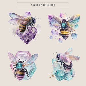 10 Crystalized Bees PNG Beautiful Mystical Witchy Fantasy Clip Art ...