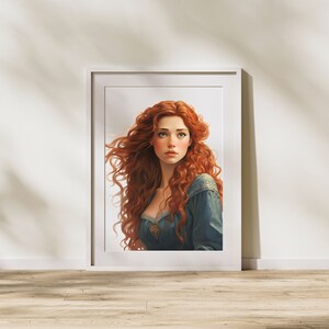 Princess Merida Brave Clipart, PNG, Full Commercial Use, Watercolor ...