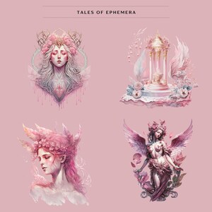 10 Valentine's Love Deity Clipart - Fairytale Clipart, Fantasy Goddess ...