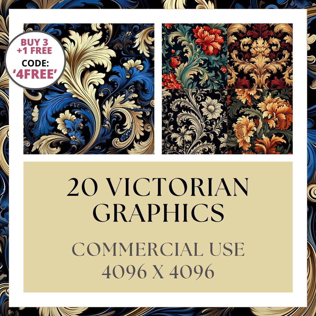 20 Victorian Graphics - Digital Journal Paper, Printable Backgrounds ...