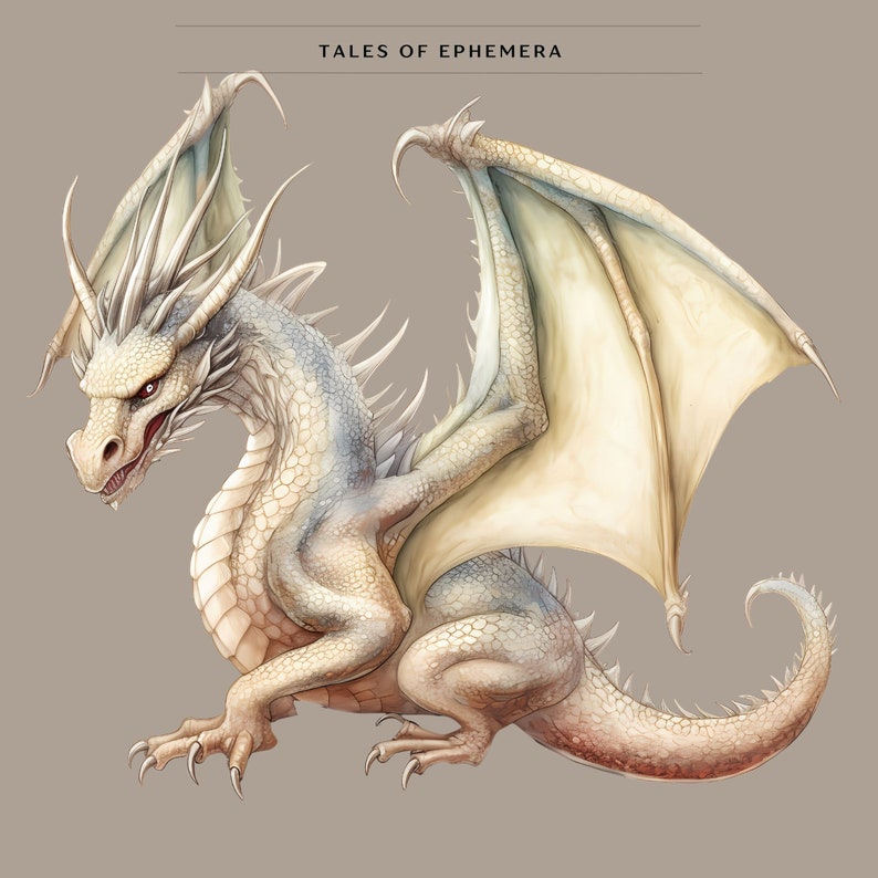 15 Classic Dragons Clipart PNG Full Commercial Use Fantasy - Etsy Canada