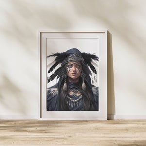 18 Raven Shaman Clipart PNG, Raven Clipart, Fantasy Clipart, Tribal ...
