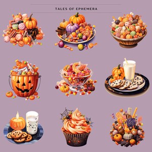 40 Halloween Food Clipart - Candy Cupcakes Cake Kids Halloween Clipart ...