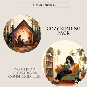 Cozy Reading Corner Clipart, Shaped PNG Designs, Full Commercial Use ...