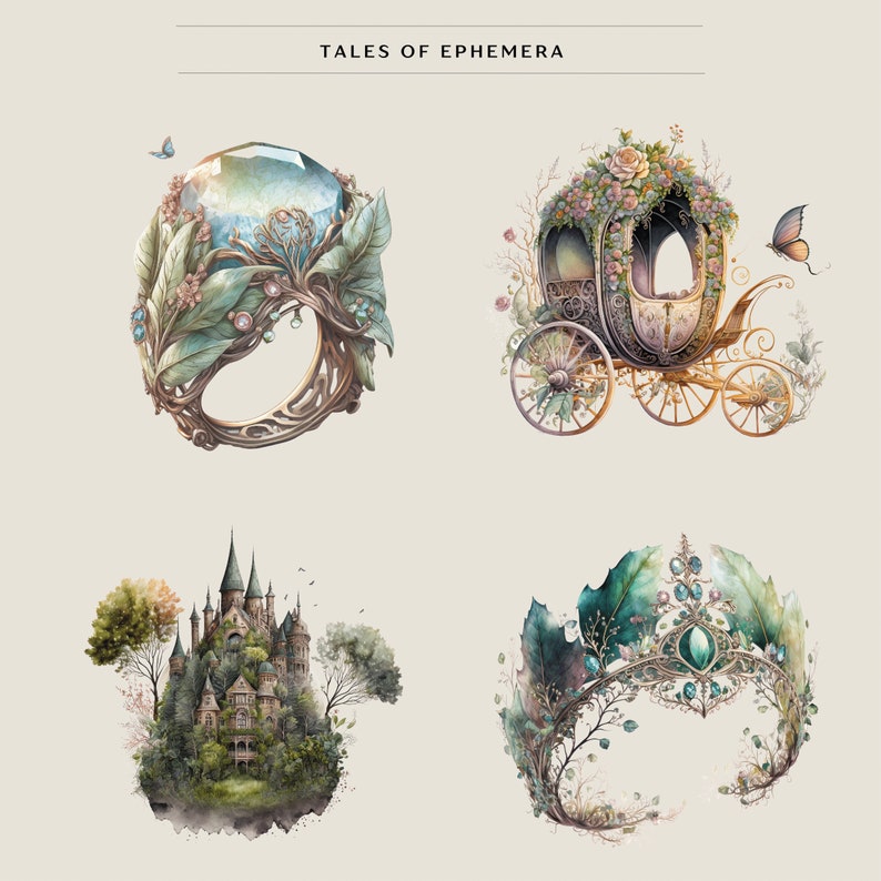 10 Nature Princess Pack | PNG | Beautiful Fairytale Clip Art ...