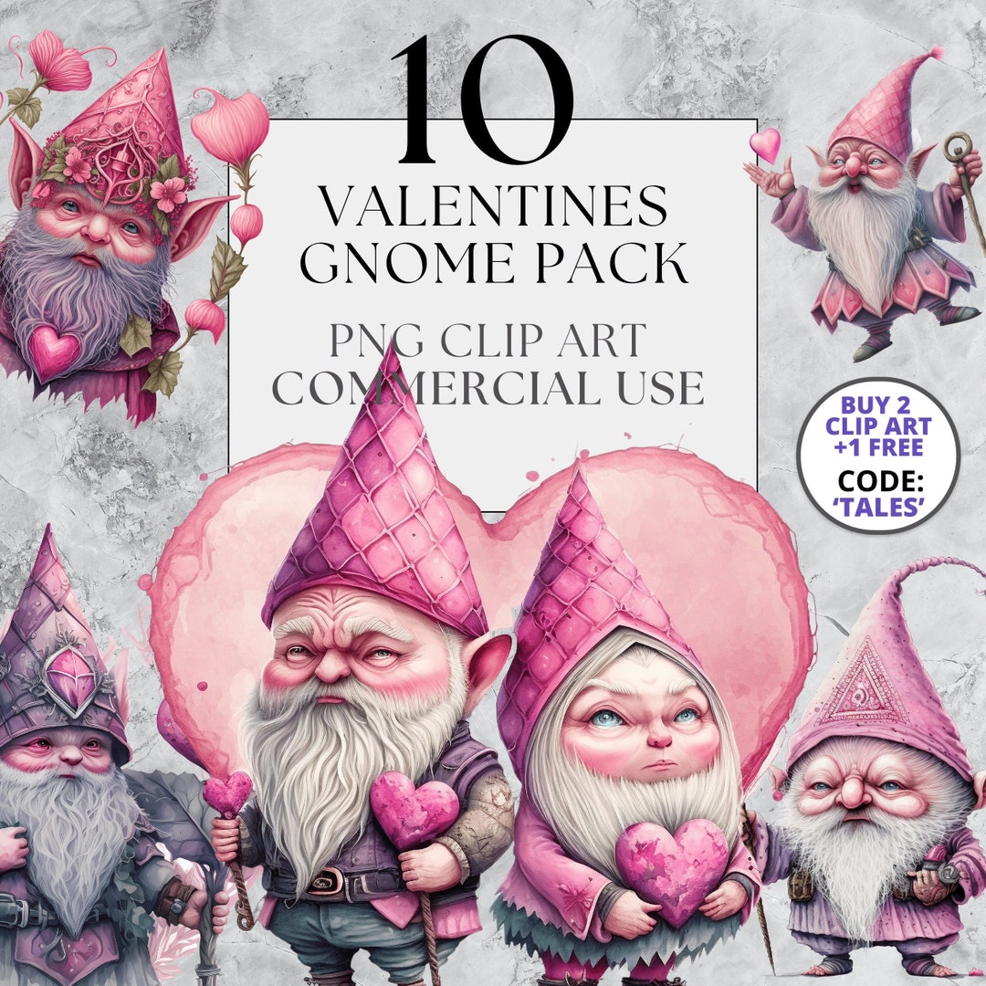 Valentine Gnome Clipart Valentine Gnome Design Valentine Gnome PNG ...