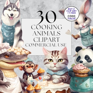 30 Cooking Animals Clipart PNG, Animal Clipart, High Quality Designs ...