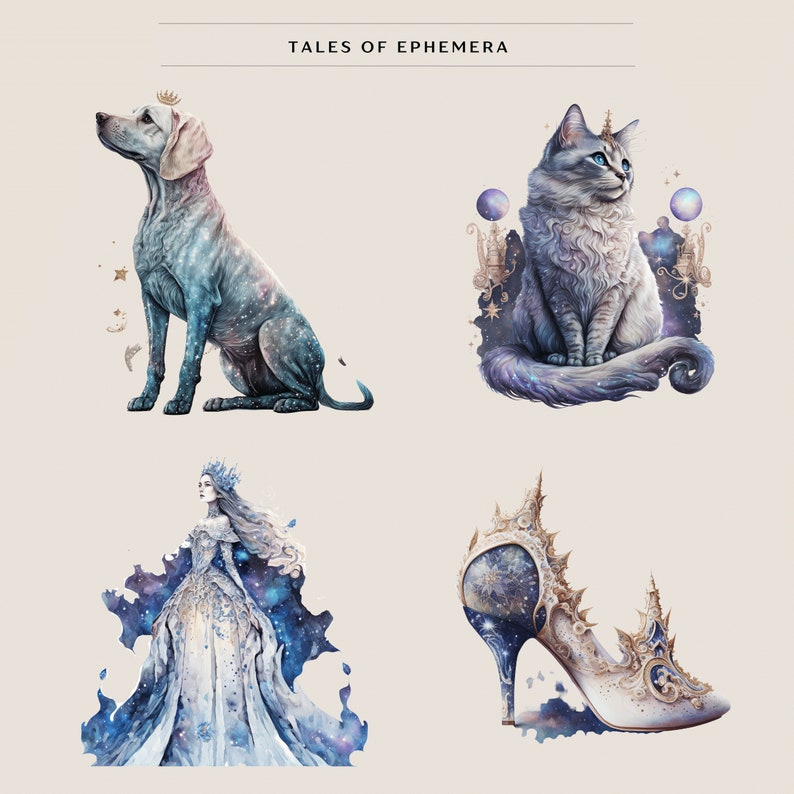 10 Celestial Princess Clipart Pack PNG Beautiful Fairytale - Etsy