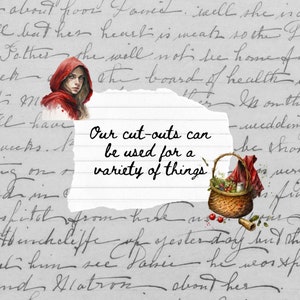 Red Riding Hood Art Designs Children Story Clipart Digital Download ...