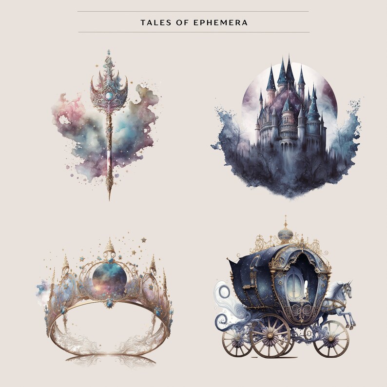 10 Celestial Princess Clipart Pack PNG Beautiful Fairytale - Etsy