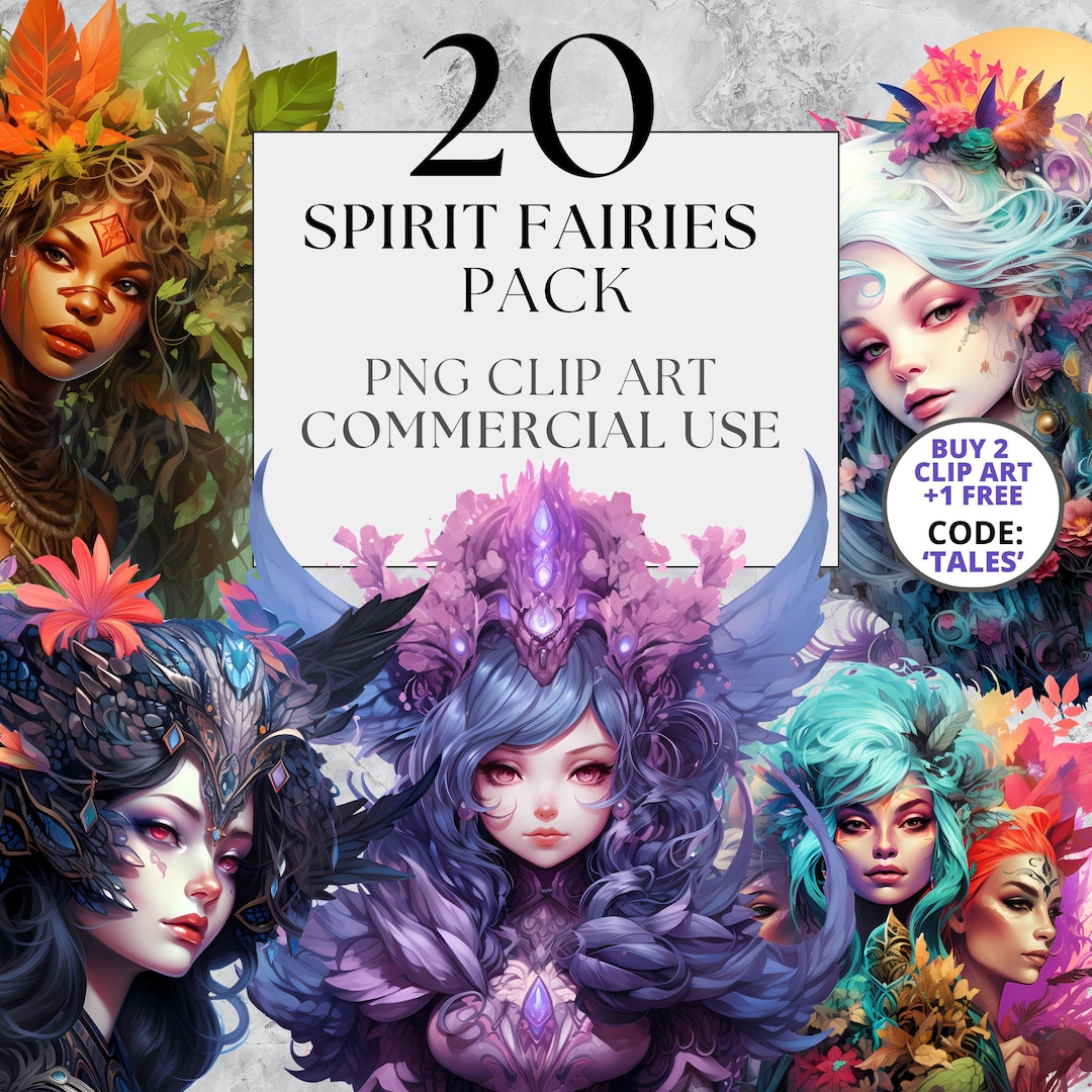 Spirit Fairies Clipart Pack, Fairy Clipart, PNG Clipart With Full ...