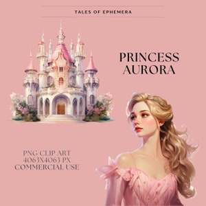 Princess Aurora Clipart Sleeping Beauty PNG, Full Commercial Use ...