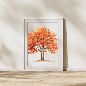 Fall Leaves & Trees Clipart, Autumn Clipart, Watercolor Cozy Autumn ...