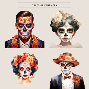 Dia De Los Muertos Clipart, Day of the Dead Clipart, Halloween Clipart ...