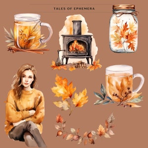 Watercolor Fall PNG Clipart, Full Commercial Use With Instant Download ...