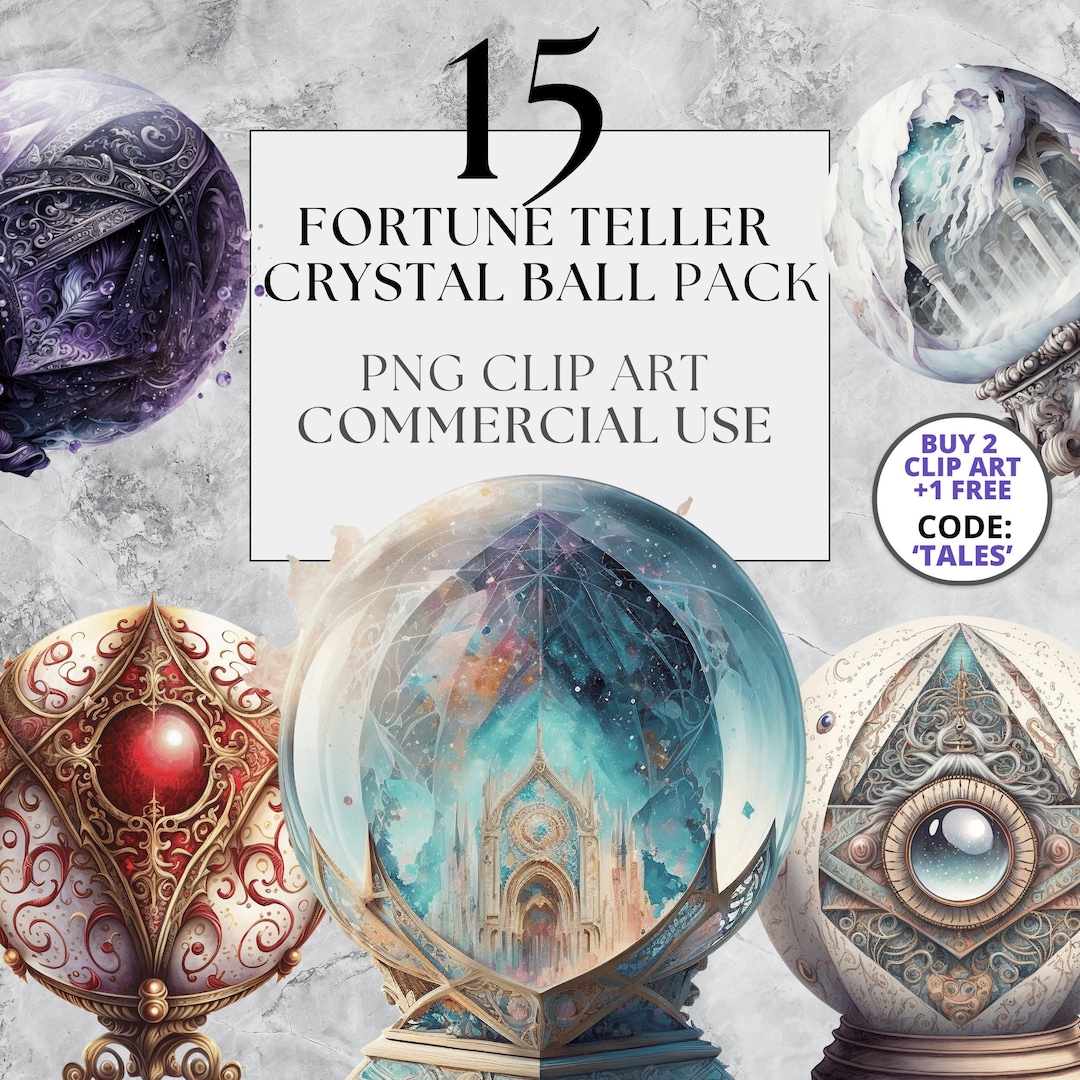 15 Fortune Teller Crystal Ball Clipart | PNG | Beautiful Fantasy ...