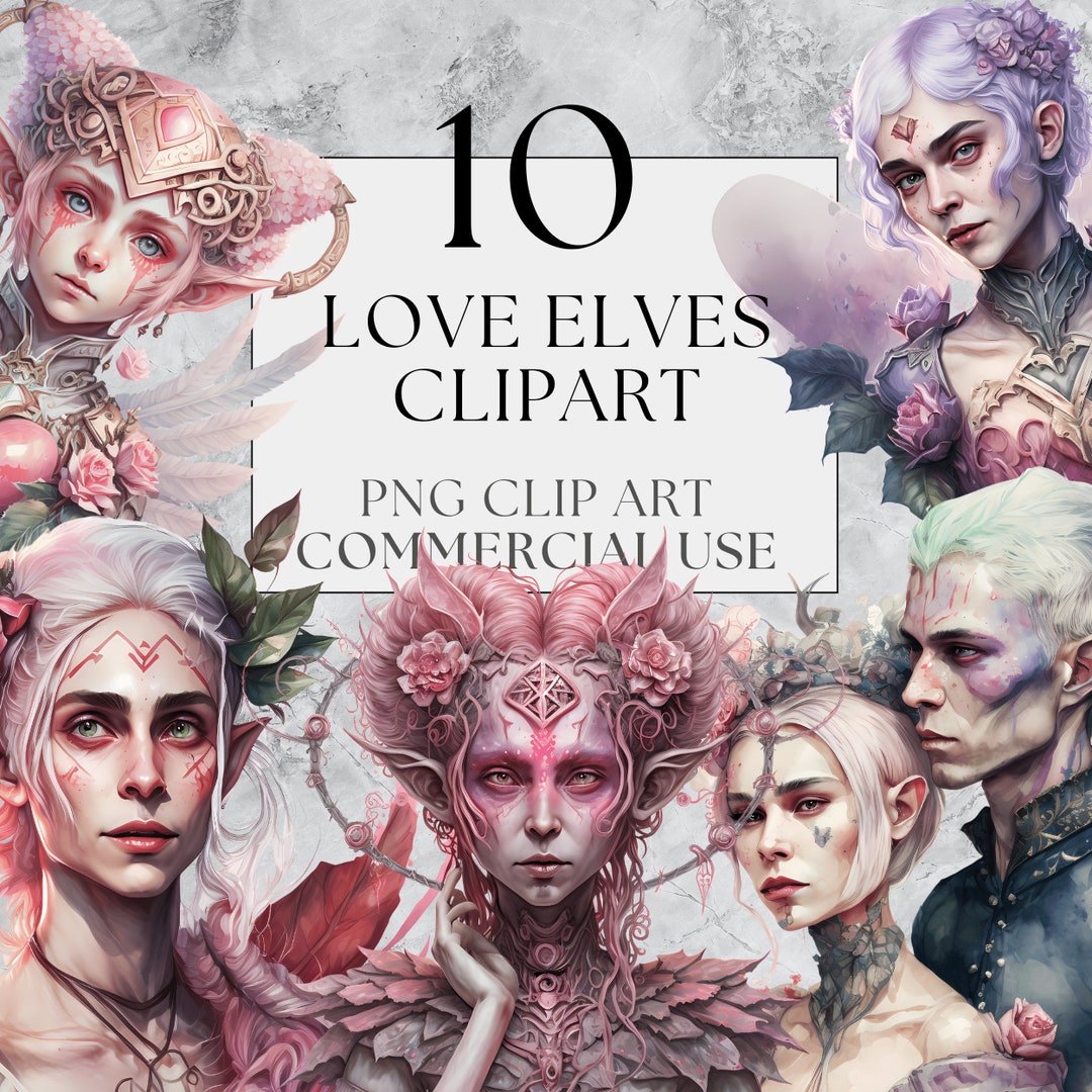 Valentine Elf Clipart Fantasy Elf Clipart Fairytale Clipart Love Elf ...