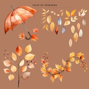 Watercolor Fall PNG Clipart, Full Commercial Use With Instant Download ...