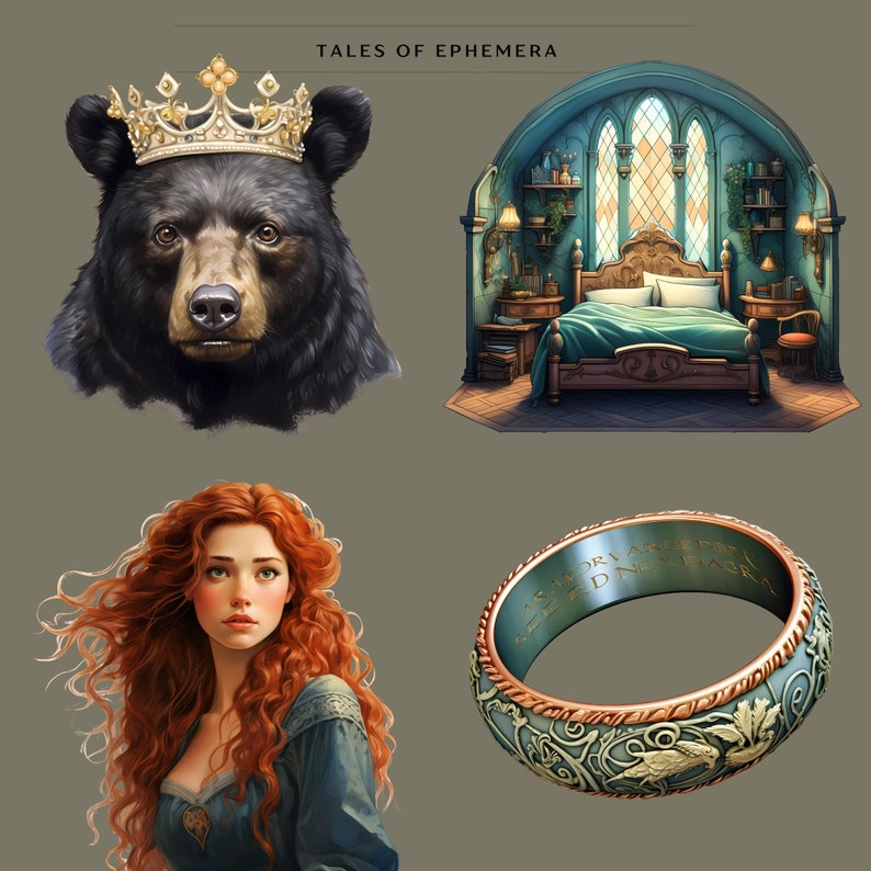 Princess Merida Brave Clipart, PNG, Full Commercial Use, Watercolor ...