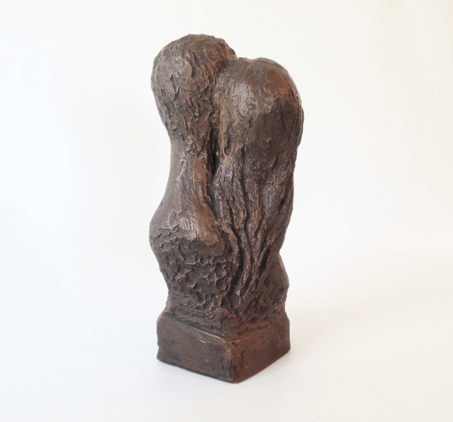Statue - Entwined - 1970's Bronzed Plaster Statue of a Man and Women ...