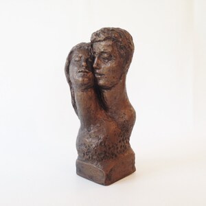 Statue - Entwined - 1970's Bronzed Plaster Statue of a Man and Women ...