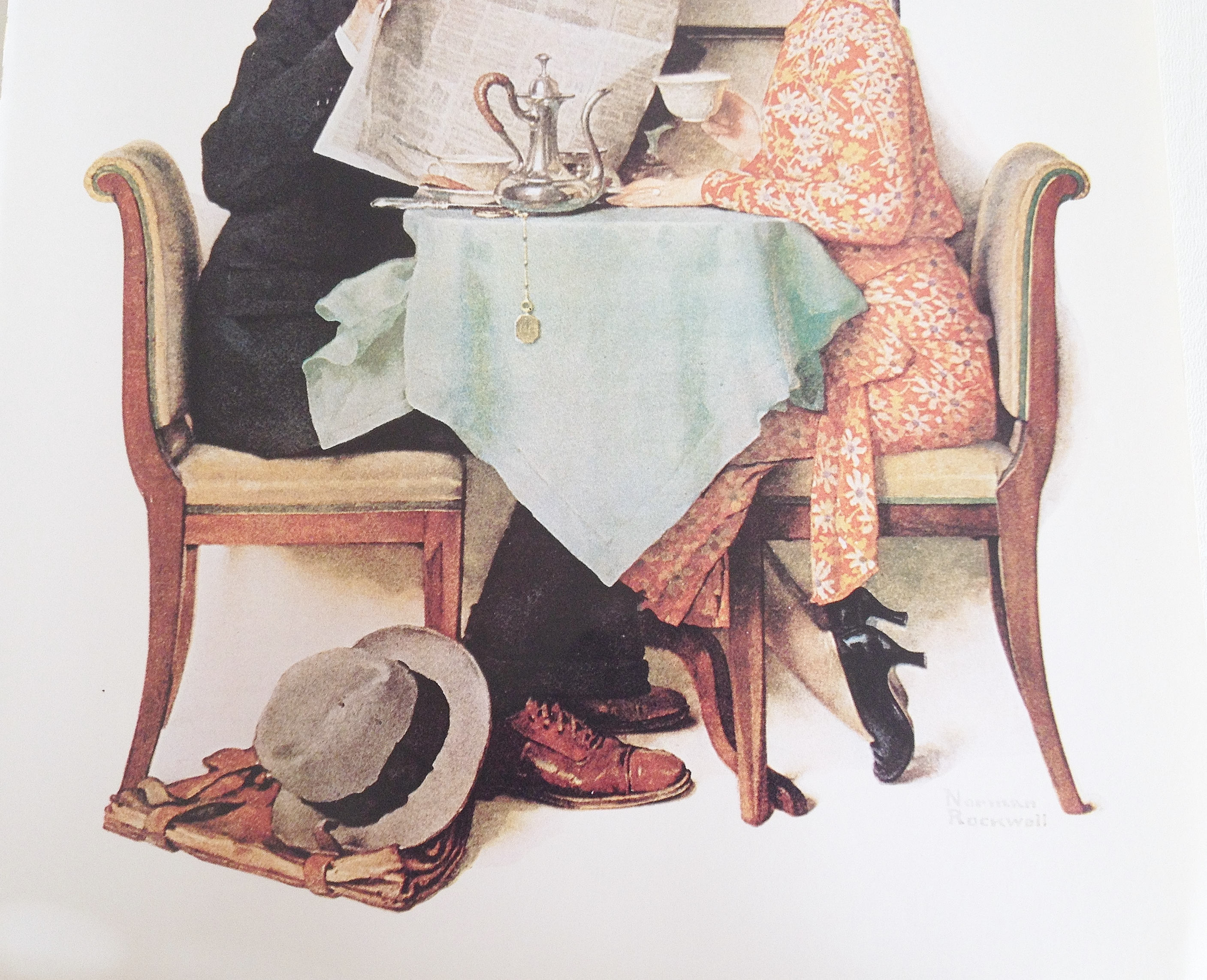 Norman Rockwell Print: at the Breakfast Table, 1978 Book Page - Etsy