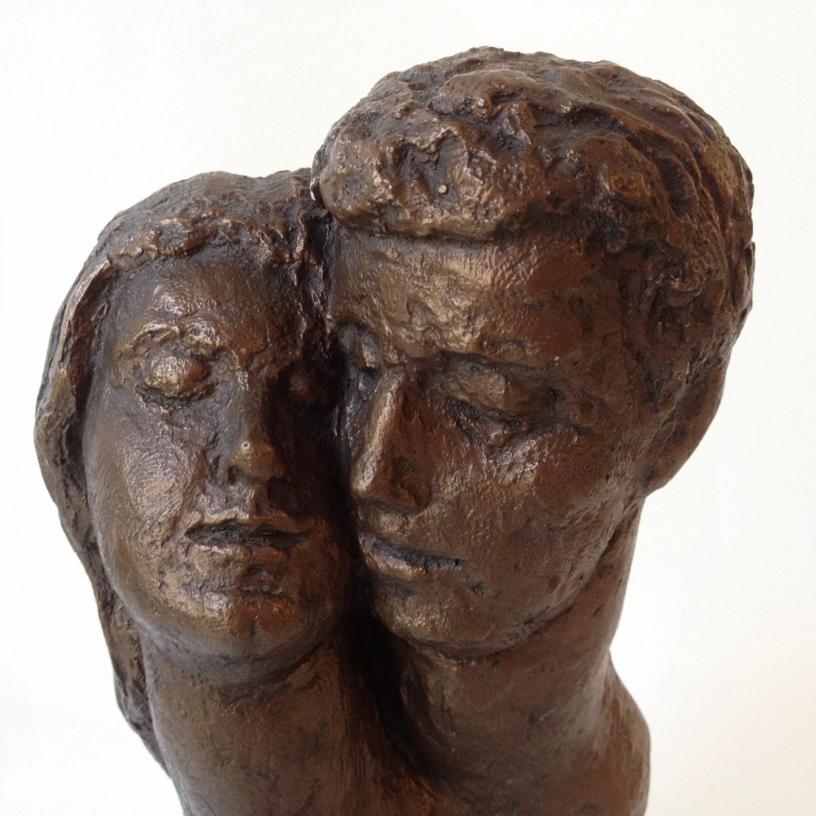 Statue - Entwined - 1970's Bronzed Plaster Statue of a Man and Women ...
