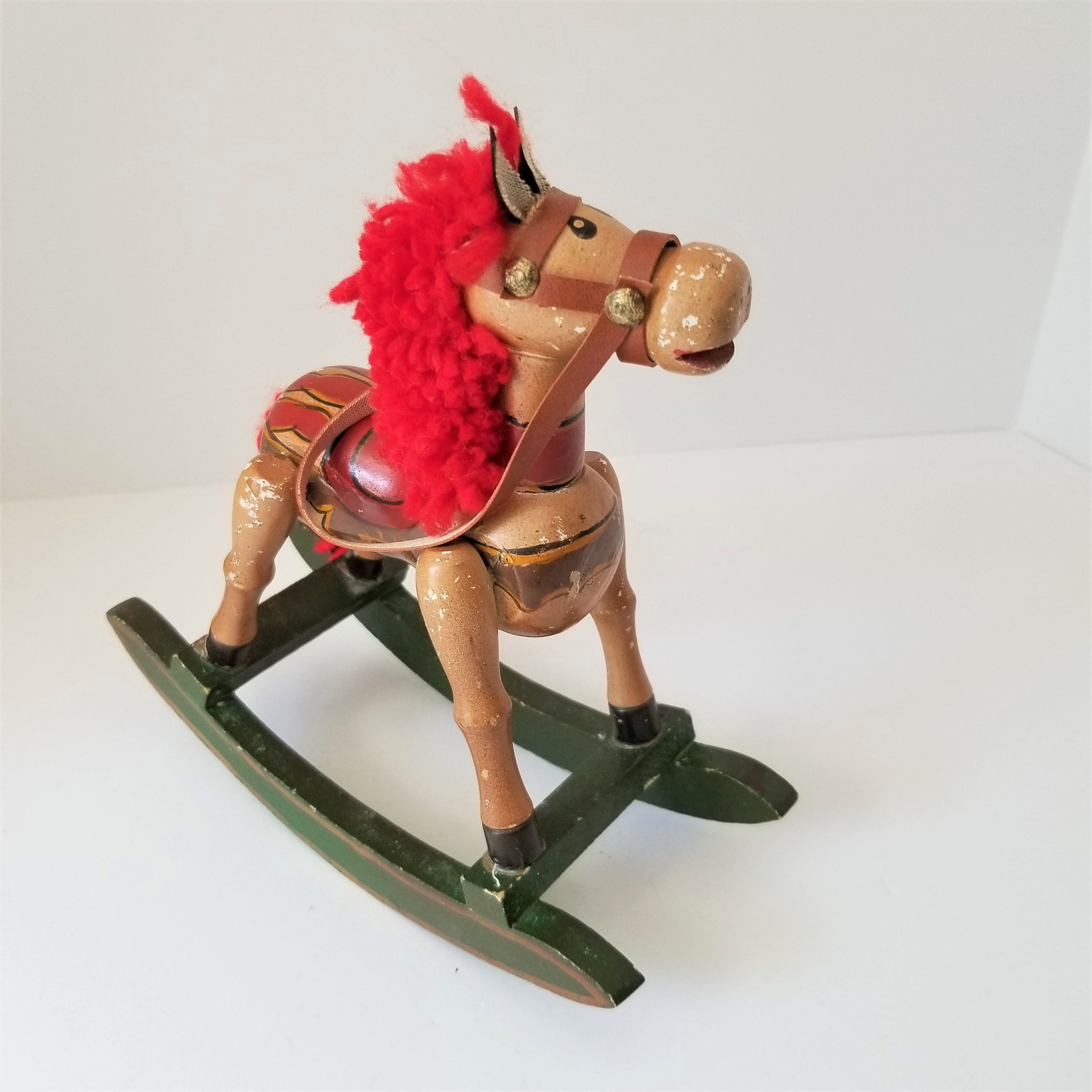ROCKING HORSE Vintage Little Wood Rocking Horse 1960's Toy Rocking ...