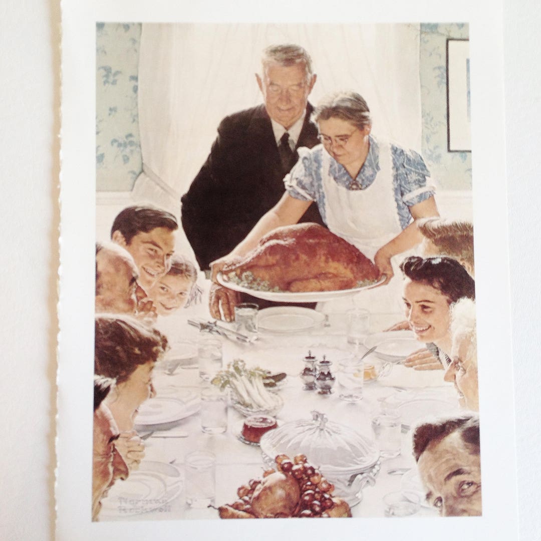 Norman Rockwell "freedom From Want" Vintage Print - Etsy