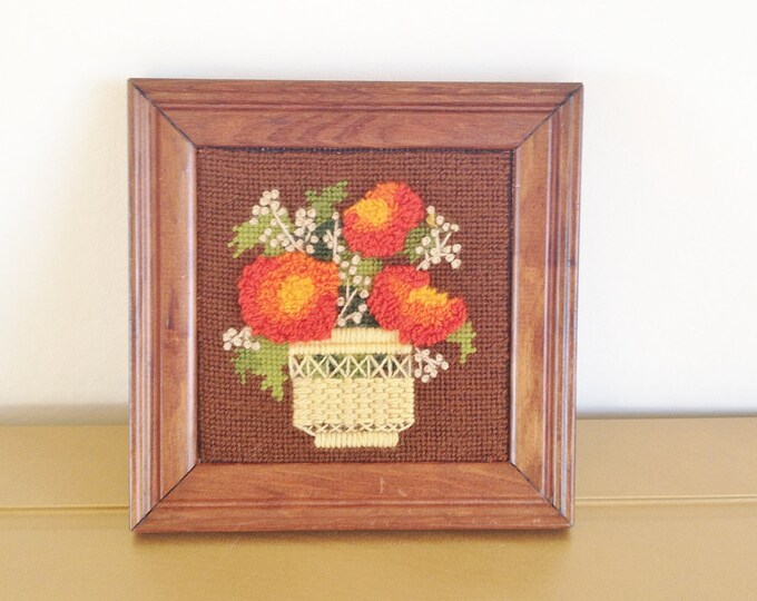 CROSS STITCH - Hearty Brown and Orange Cross Stitch Framed Art ...