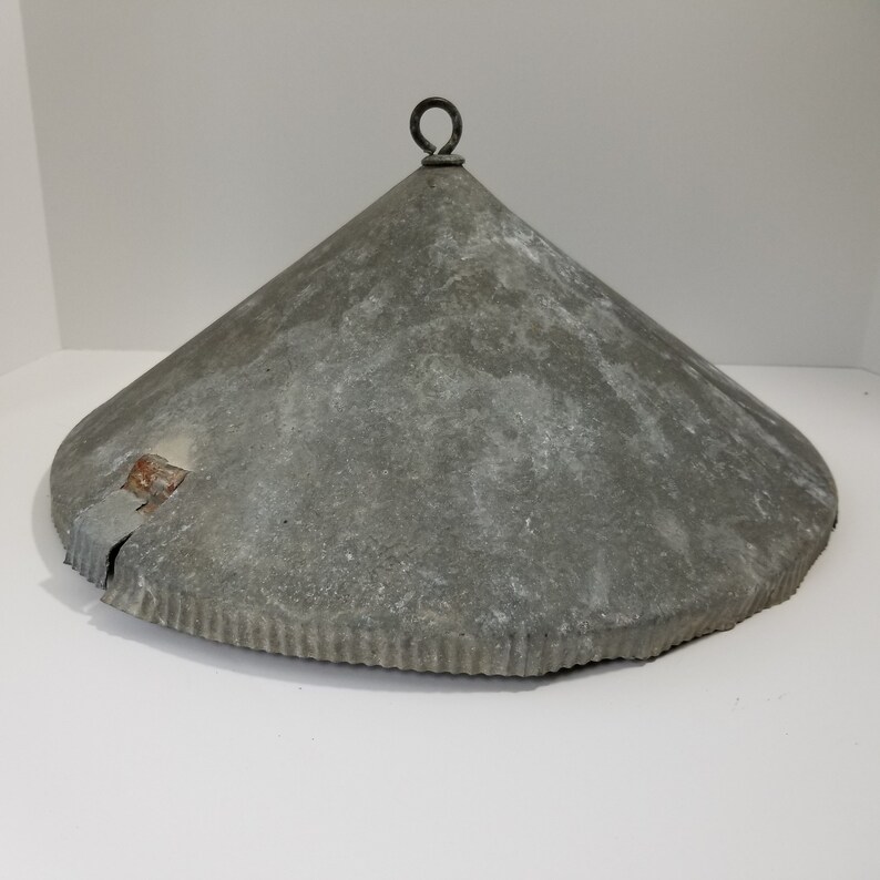 Rustic Cone Metal Lid: Farmhouse Industrial Decor (7x13.5") - Etsy