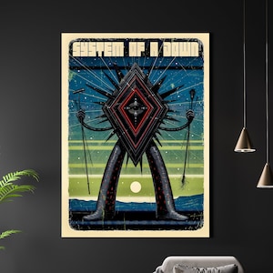SOAD Poster Matte A3 A4 Art Print. System of A Down Vintage Rock Metal ...