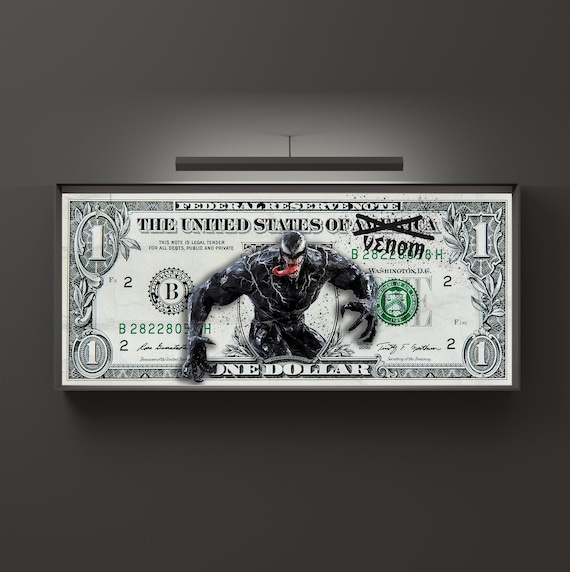 Venom Dollar Bill A3 A4 Matte Fine Art Print. Pop Culture - Etsy UK