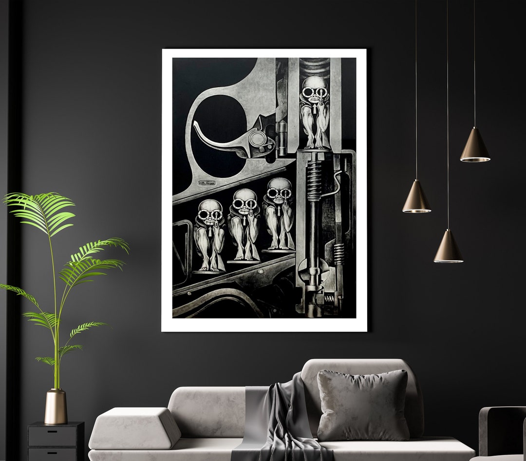 Birth Machine by H.R. Giger A3 A4 Matte Art Print. Classic Gothic ...