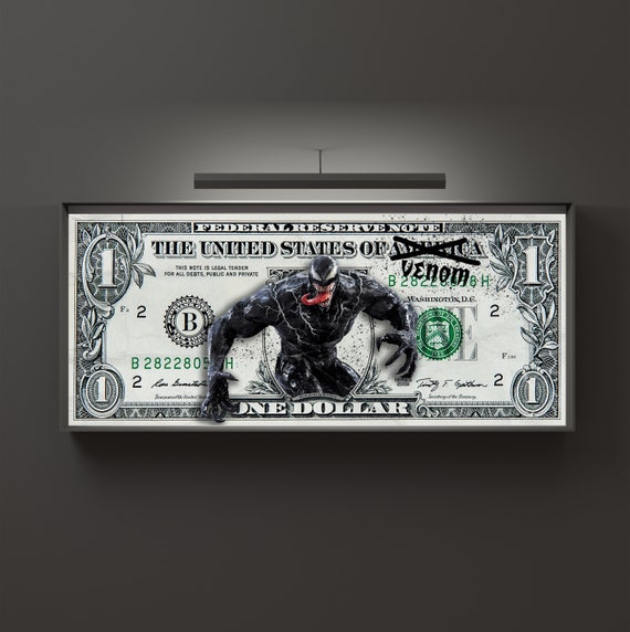 Venom Dollar Bill A3 A4 Matte Fine Art Print. Pop Culture | Etsy