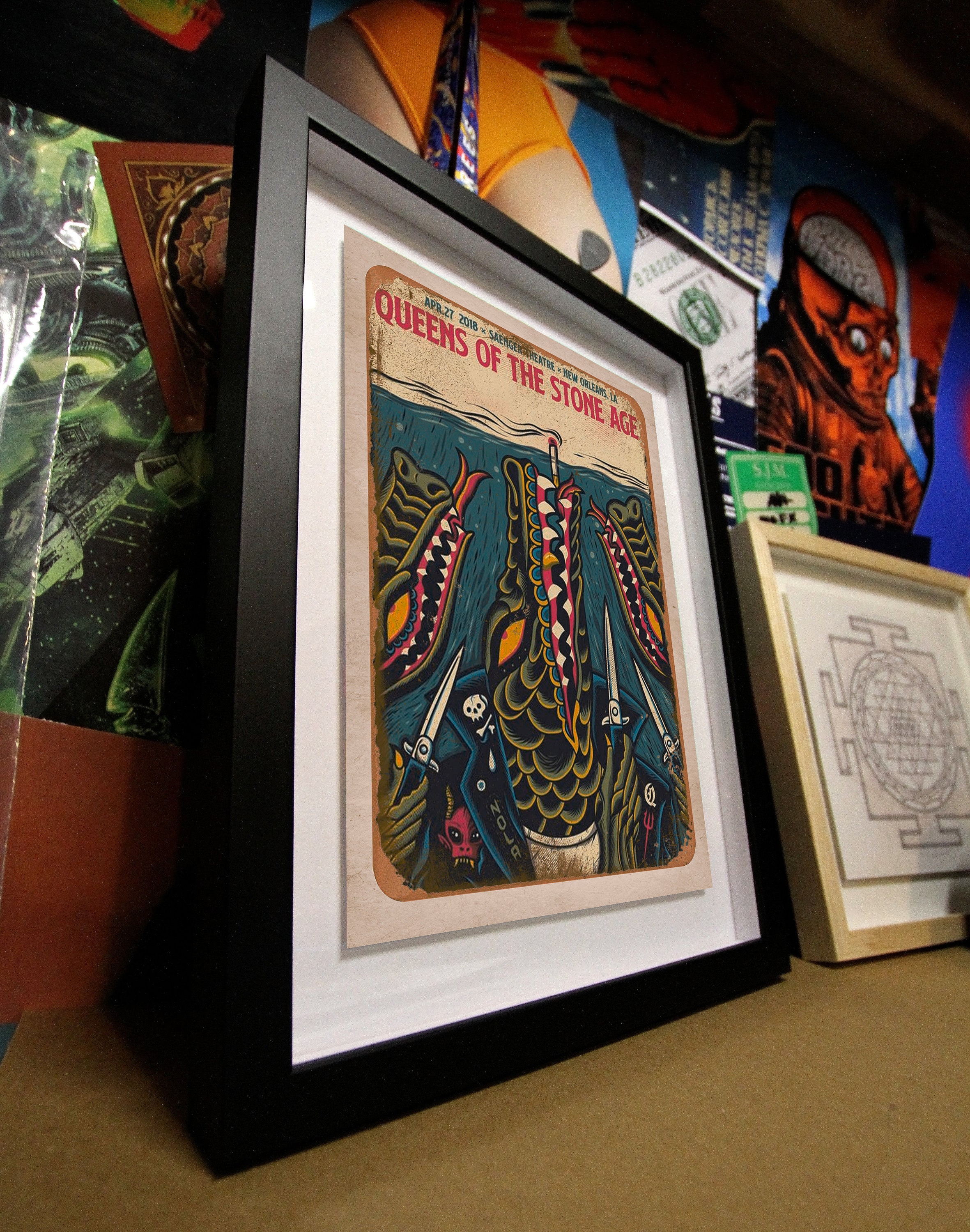 QOTSA REPRODUCTION Gig Poster Matte A3 A4 Art Print. Queens of the ...