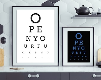 Eye Test Poster | Etsy
