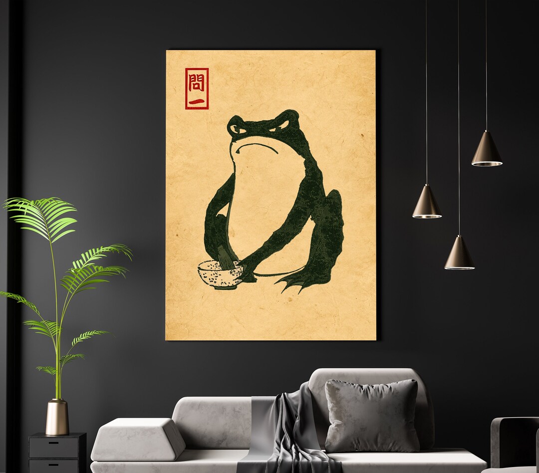 Grumpy Toad A3 A4 Matte Art Print. Japanese Artist Matsumoto Hoji ...