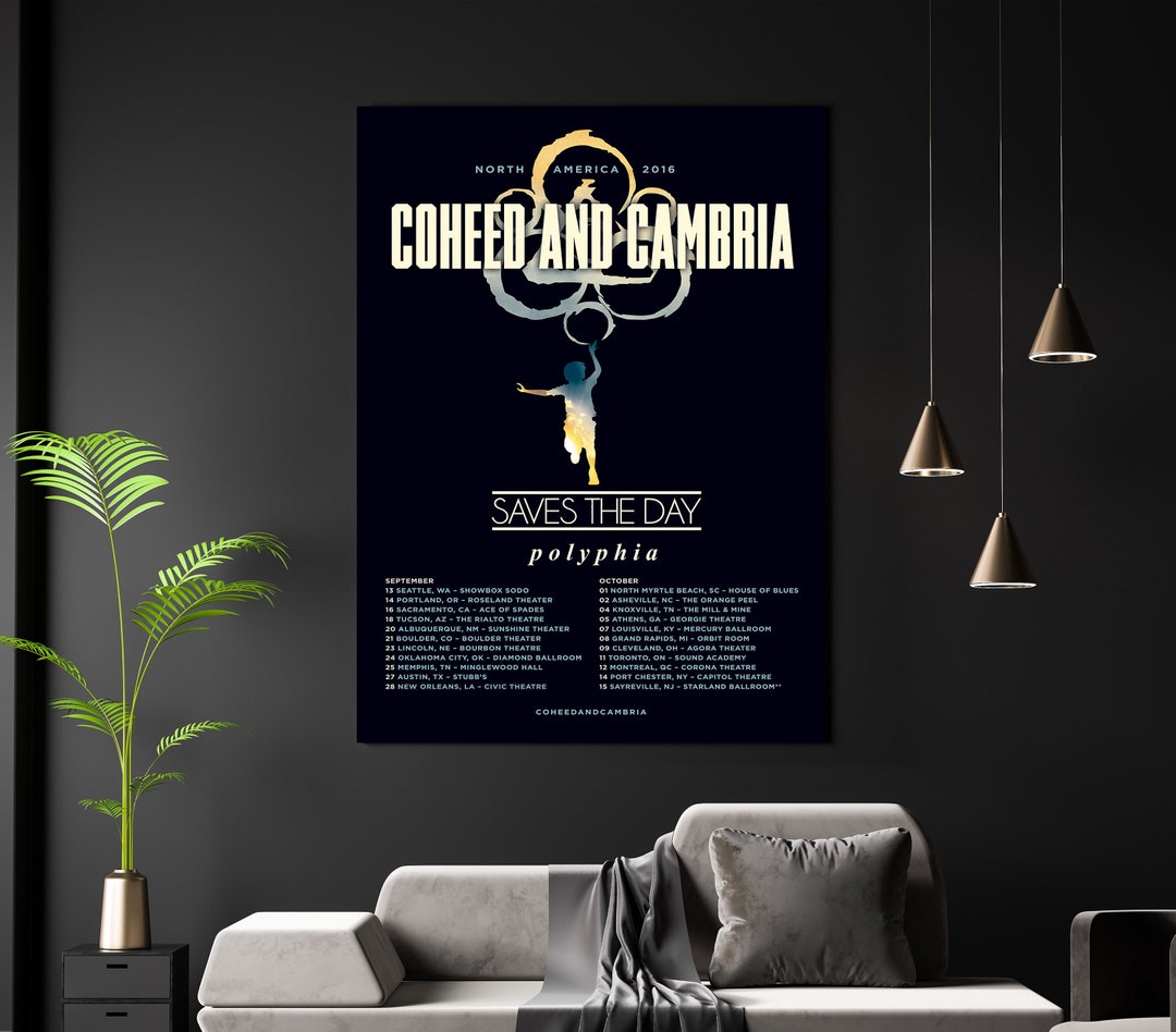 Coheed and Cambria North America Tour 2016 REPRODUCTION Gig Poster ...