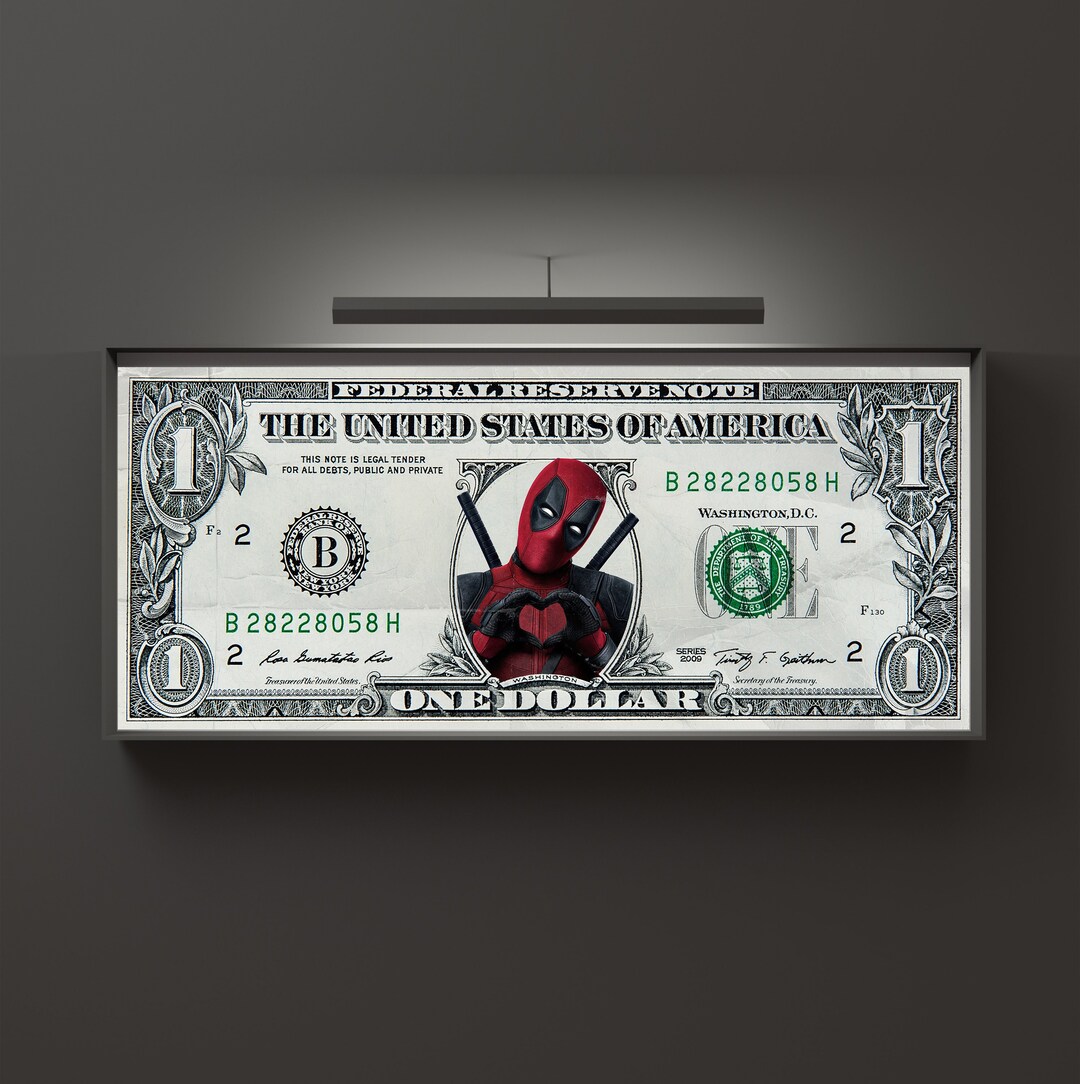 Deadpool Dollar Bill A3 A4 Matte Fine Art Print. Pop Culture Retro TV ...