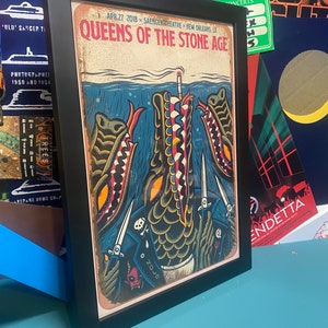 QOTSA REPRODUCTION Gig Poster Matte A3 A4 Art Print. Queens of the ...