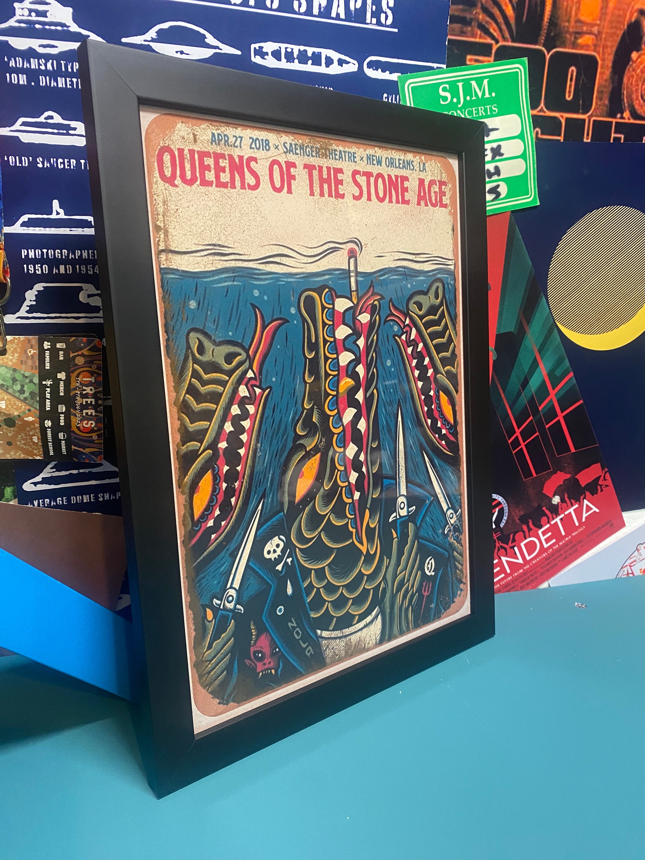 QOTSA REPRODUCTION Gig Poster Matte A3 A4 Art Print. Queens of the ...