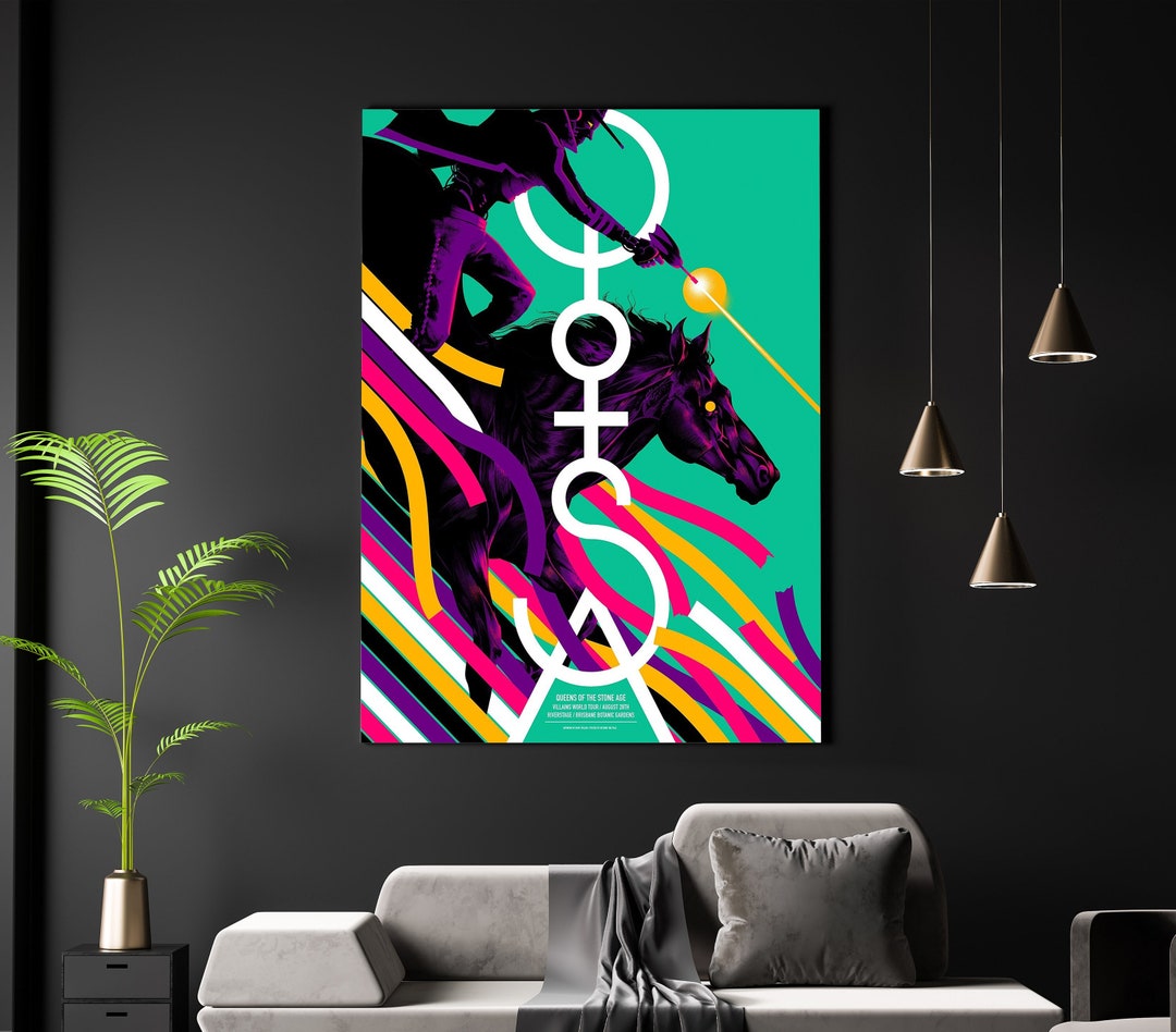 QOTSA REPRODUCTION Gig Poster Matte A3 A4 Art Print. Queens of the ...