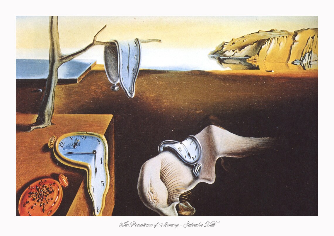 The Persistence of Memory by Salvador Dali A4 A3 Matte Fine Art Print ...