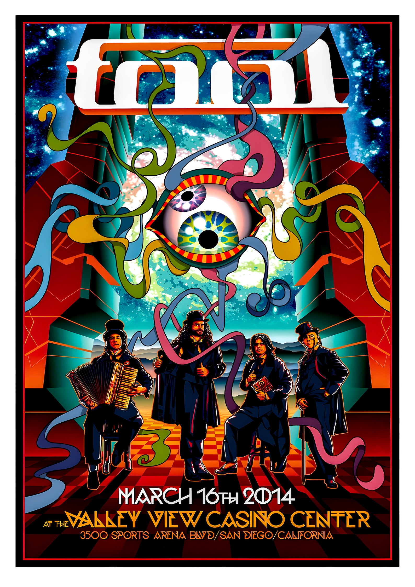 Tool Gig Poster Matte A3 A4 Art Print. San Diego 2014. Vintage Rock ...
