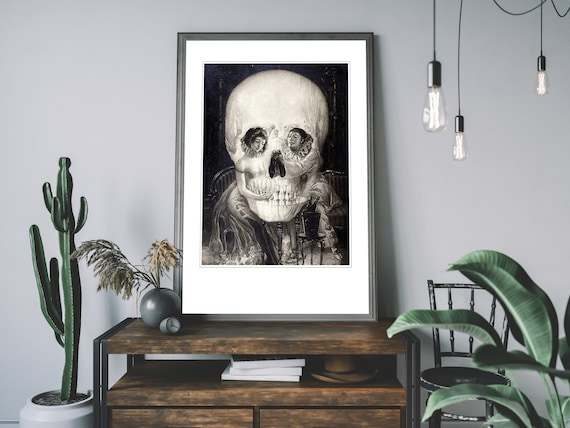 Salvador Dali Signed Lithograph - HUMAN SKULL - (Skull Decor, Salvador ...