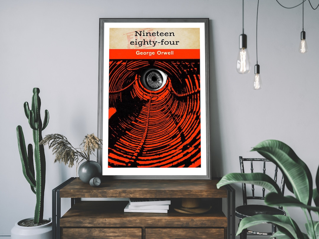 1984 George Orwell Book Cover Art Print: Dystopian Decor - Etsy