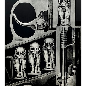 Birth Machine by H.R. Giger A3 A4 Matte Art Print. Classic Gothic ...