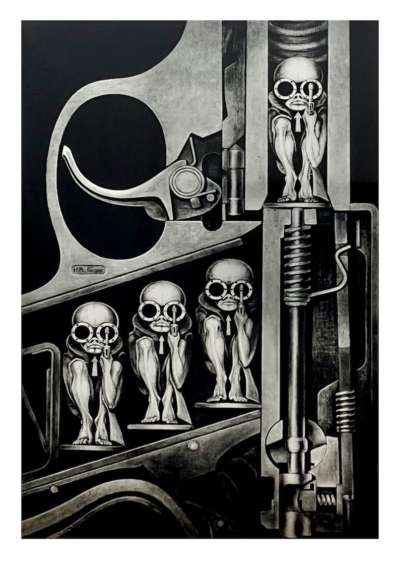 Birth Machine by H.R. Giger A3 A4 Matte Art Print. Classic Gothic ...